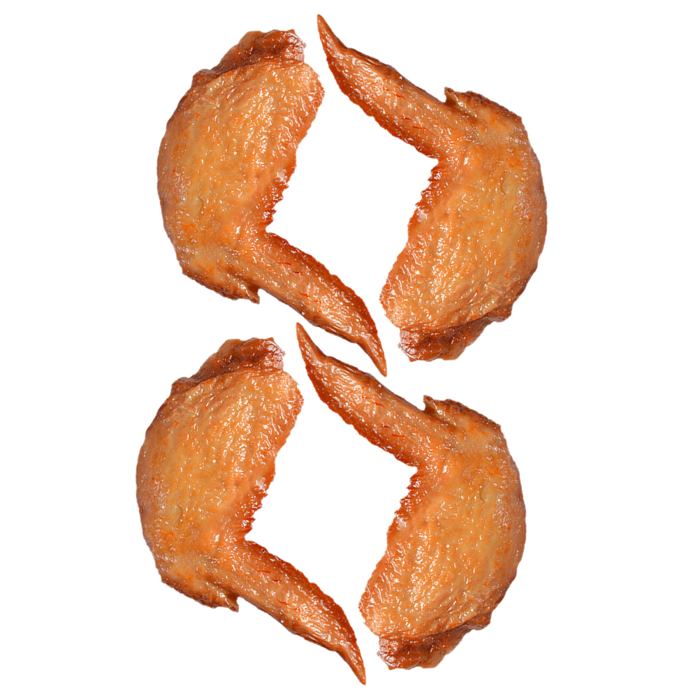 unbranded 4pcs Fake Roasted Chicken Wing Prop Decorative Baked Chicken ...