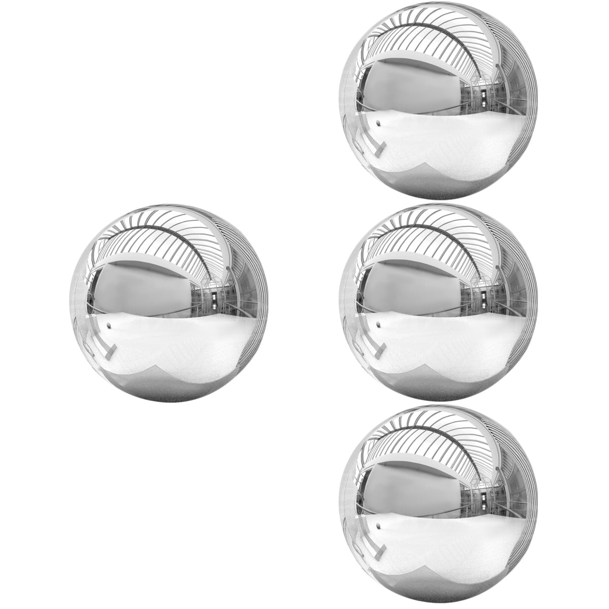 unbranded 4pcs Gazing Globe Mirror Stainless Steel Ball Garden Gazing Ball Outdoor Garden Ball ...