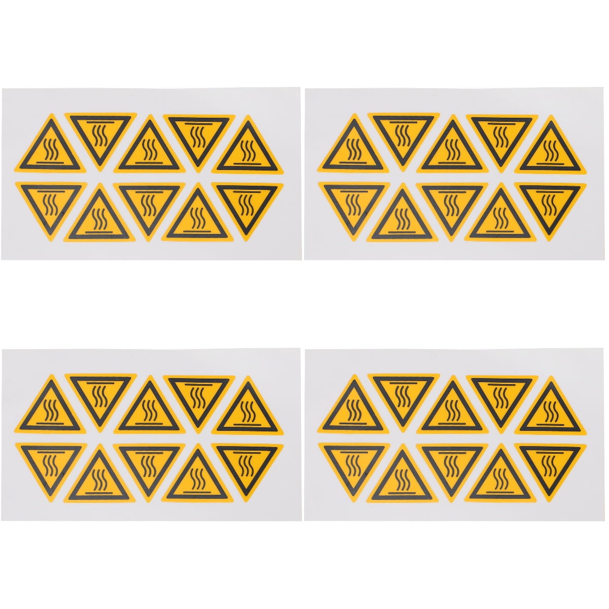 unbranded 4pcs Hot Surface Caution Sign Sticker: Self Adhesive Peel and ...