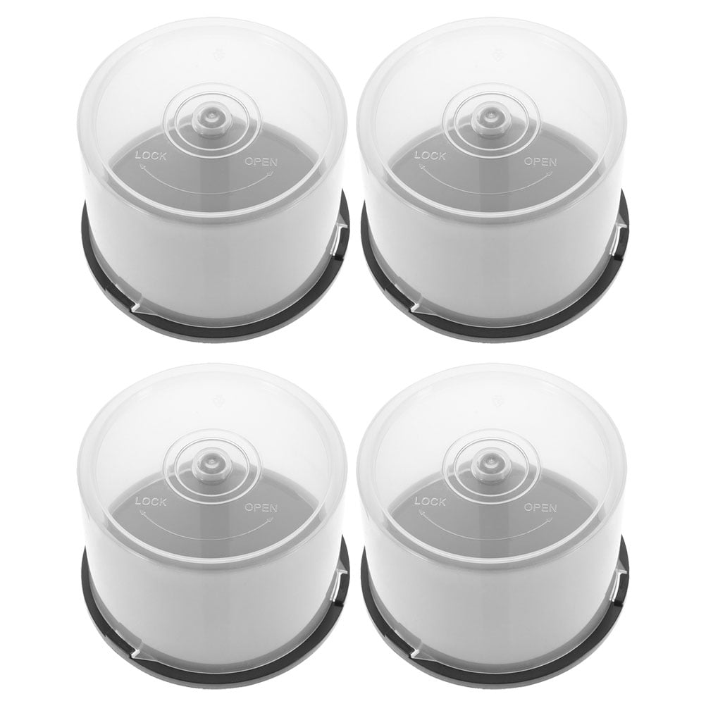 unbranded 4pcs Large Capacity CD/DVD Storage Bucket Empty DVD Clear ...