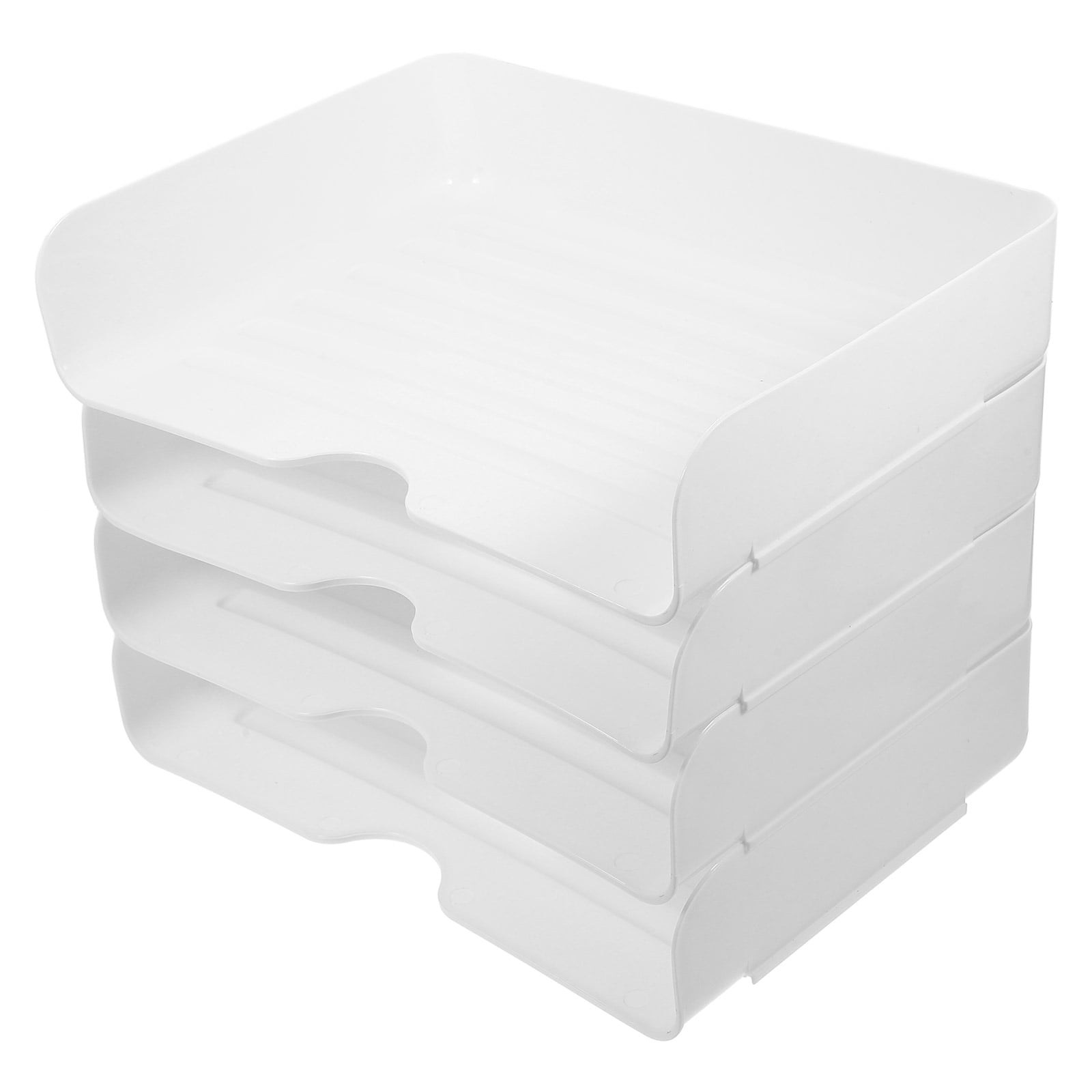 unbranded 4pcs Office Tray Stackable File Trays Paper Organizer Office ...