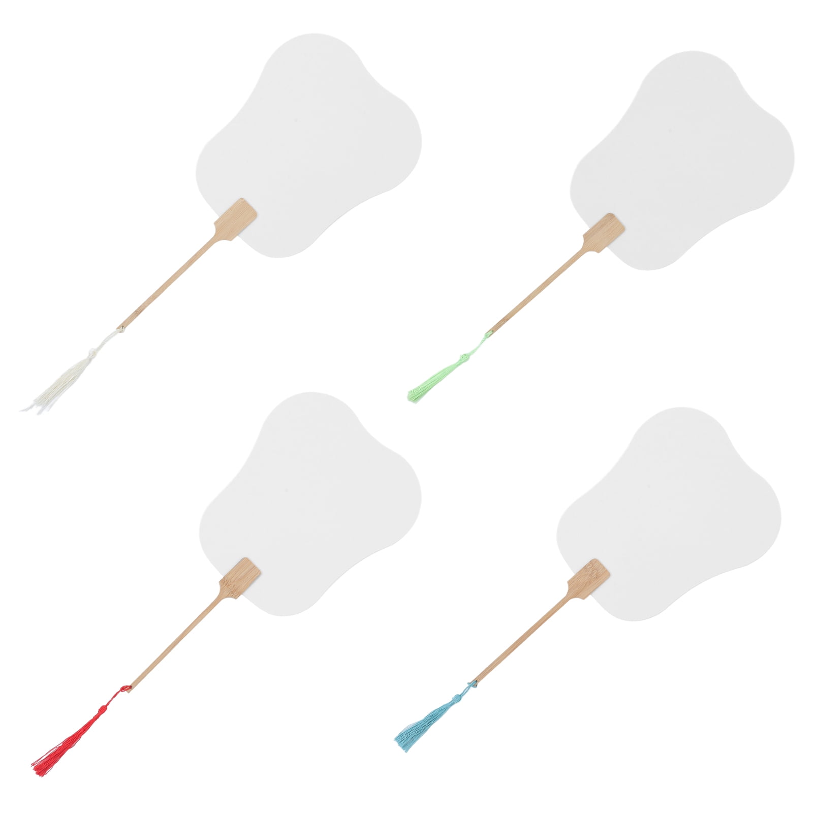 unbranded 4pcs Diy Graffiti Fans Diy Making Paper Fan Double Sided ...