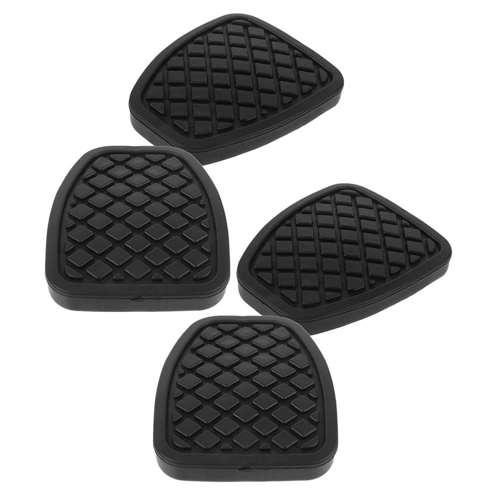WASHWEPE Brake Pedal Stop Pad Rubber Black for Driving 4Pcs 2.64X2.28X0 ...