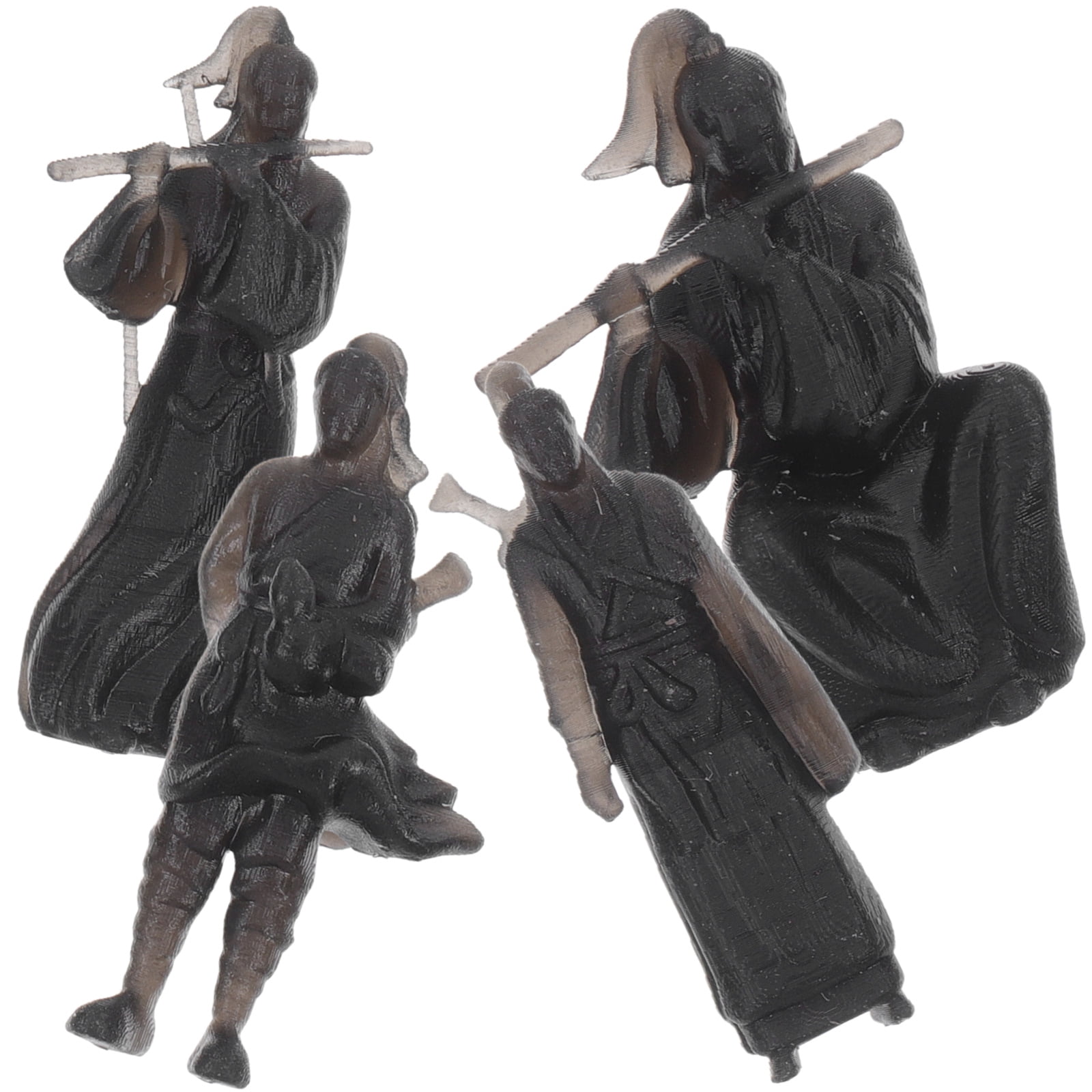 OUNONA 4Pcs Resin Ancient Chinese Figure Statue for Home Office Desk ...