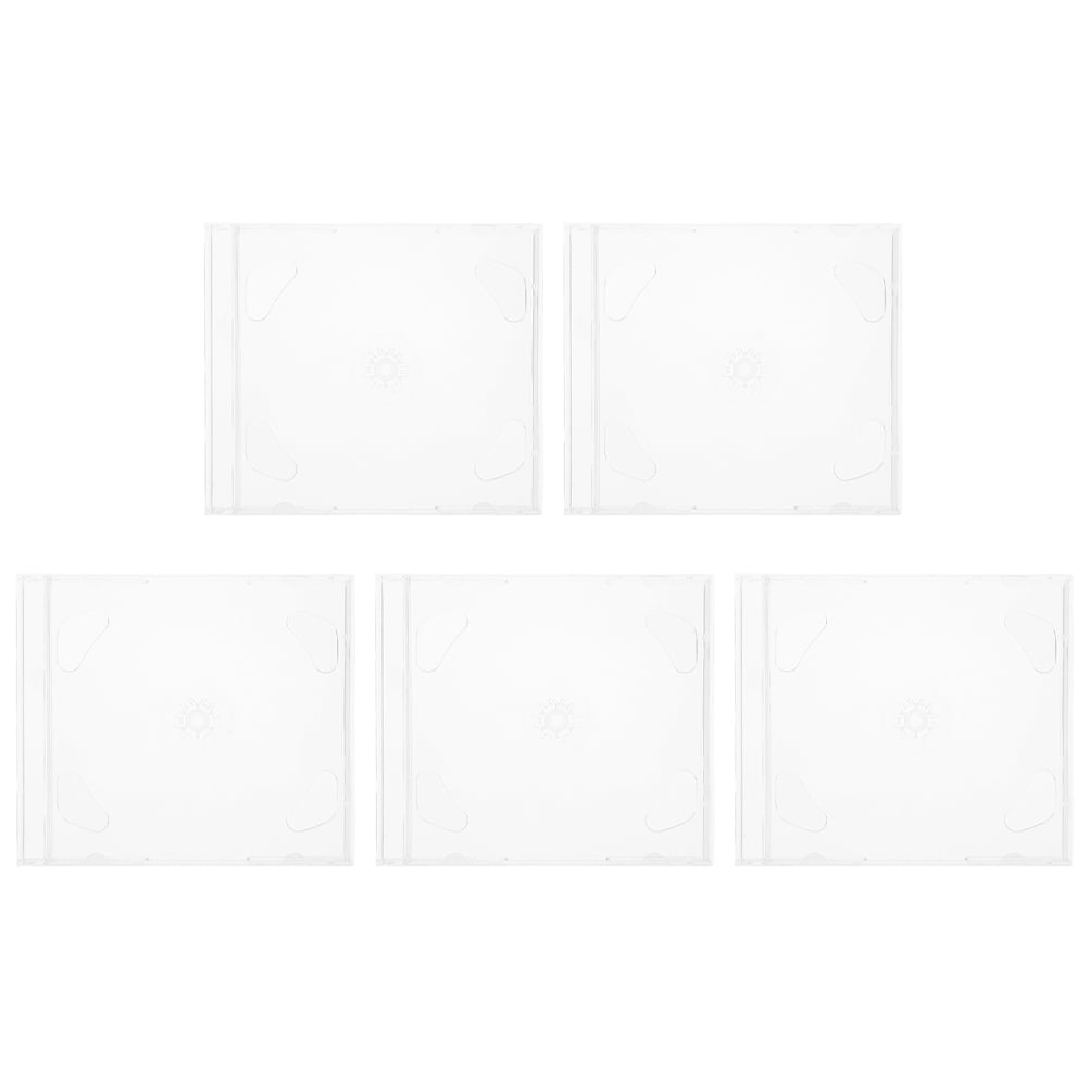 unbranded 5 Pcs Clear CD and DVD Organizers Compact DVD Disc Cases ...