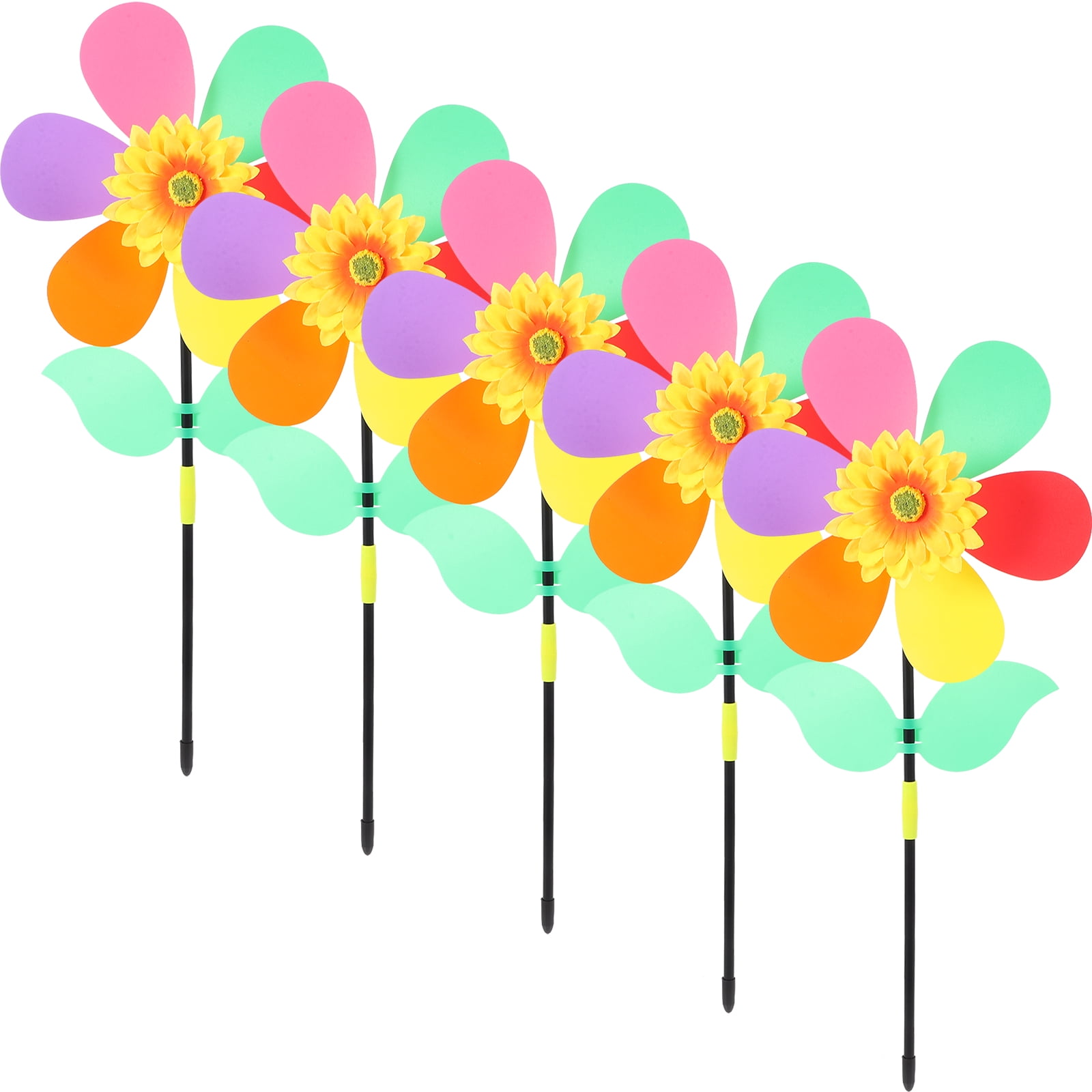 unbranded 5 Pcs Colorful Windmill Decor Windmills Blue Pinwheels Bulk ...