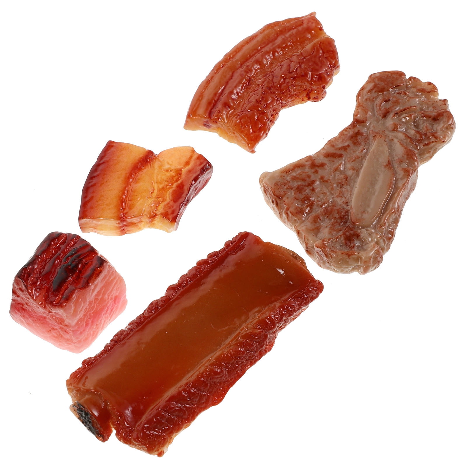 unbranded 5 Pcs Imitation Pork Lifelike Ribs Display Model Decoration ...