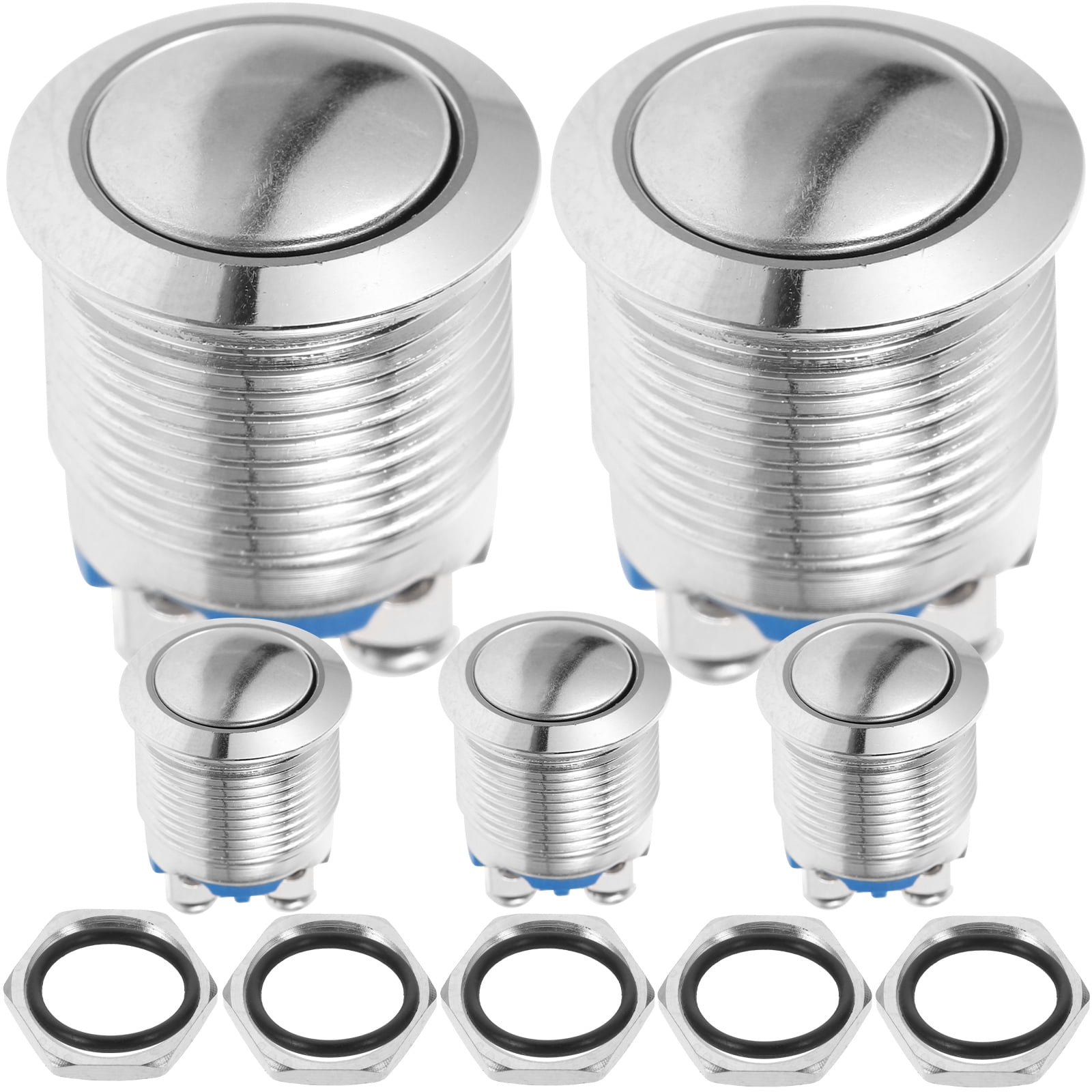 unbranded 5 Pcs Metal Button Large Buttons Horn Rocker Switch Racing ...