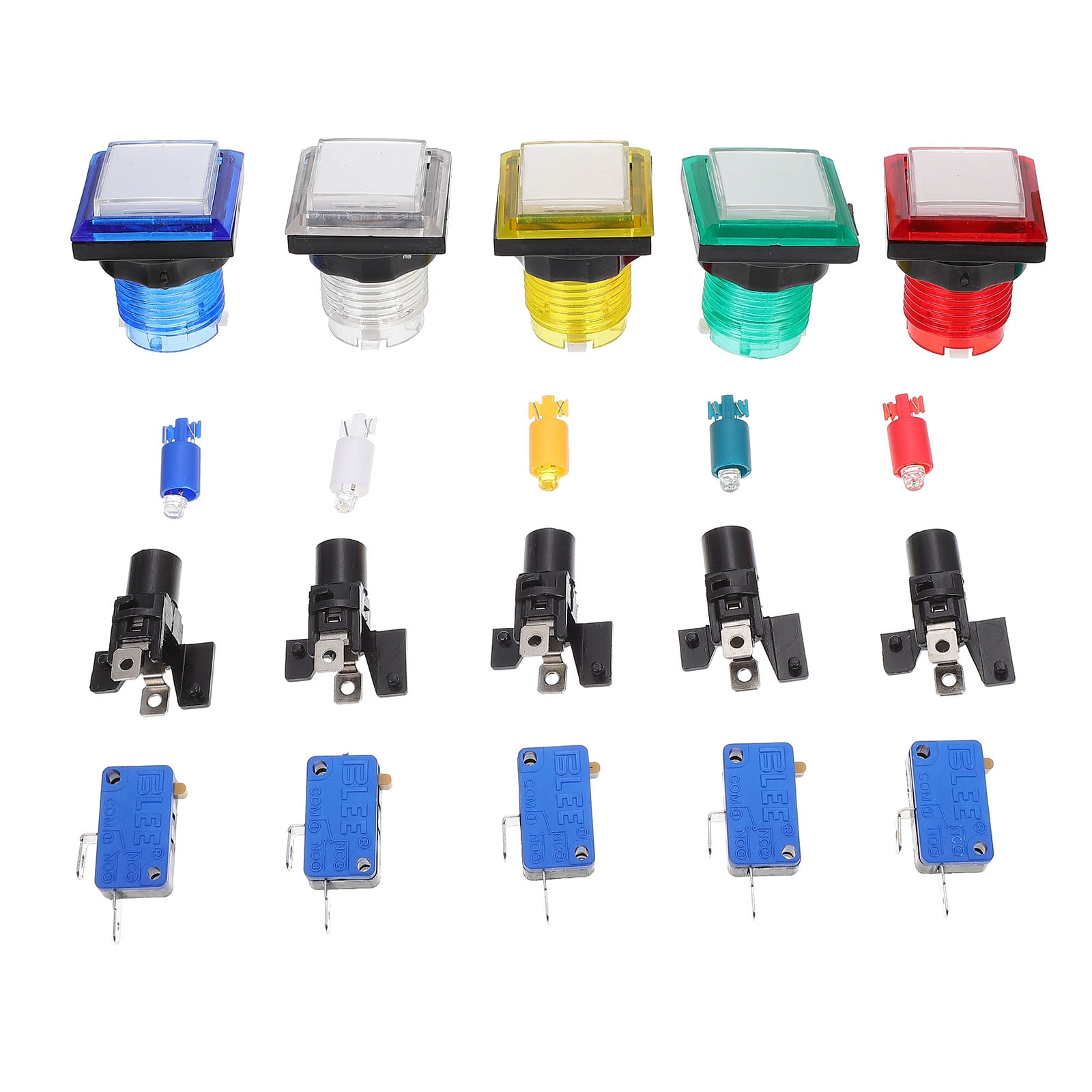 unbranded 5 Pcs Momentary Rocker Switch Unique Buttons Game Green Color ...