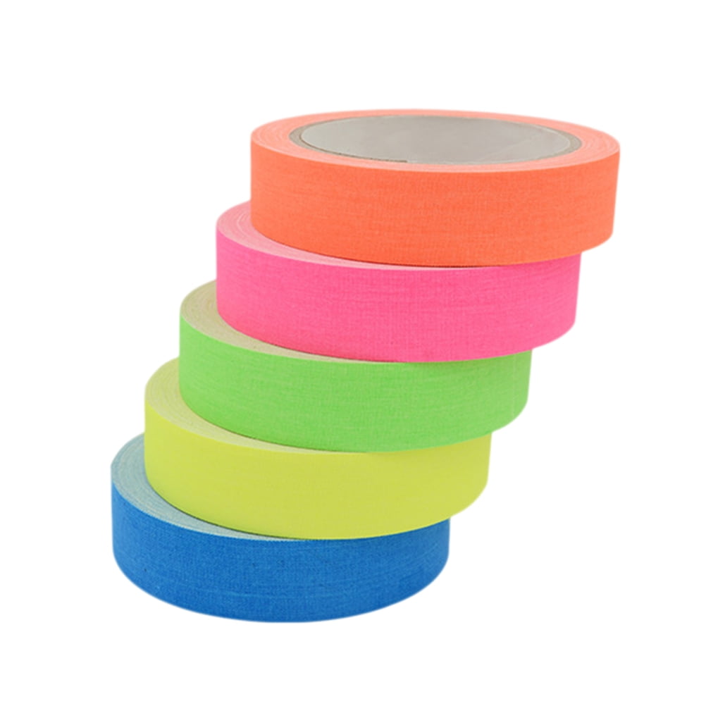 unbranded 5 Pcs Neon Red Duct Tape Highlighter Glow Cloth Tape Colorful ...