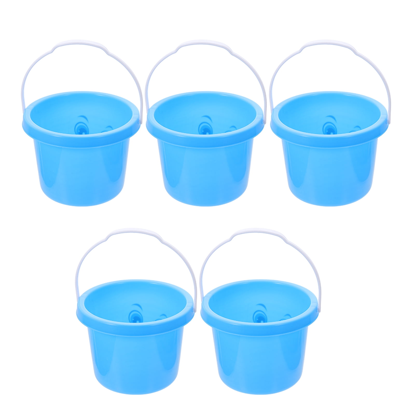 unbranded 5 Pcs Plastic Toy Bucket Beach Sand Buckets for Kids Child ...