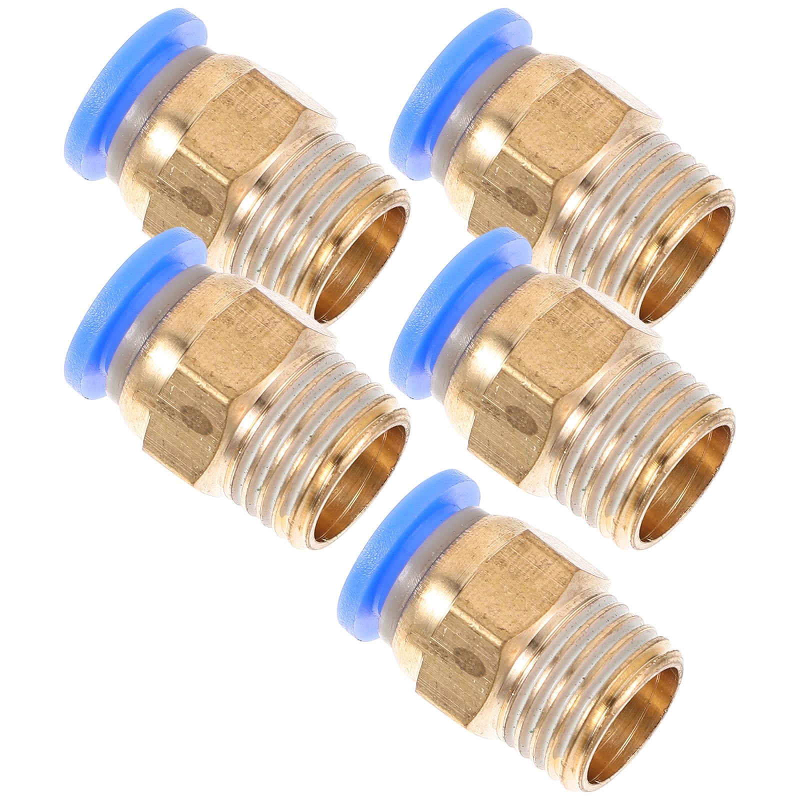 unbranded 5 Pcs Pneumatic Quick Push-in Fittings Threaded Straight ...