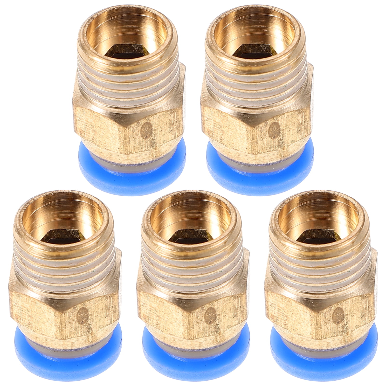 unbranded 5 Pcs Pneumatic Quick Push-in Fittings Threaded Straight ...