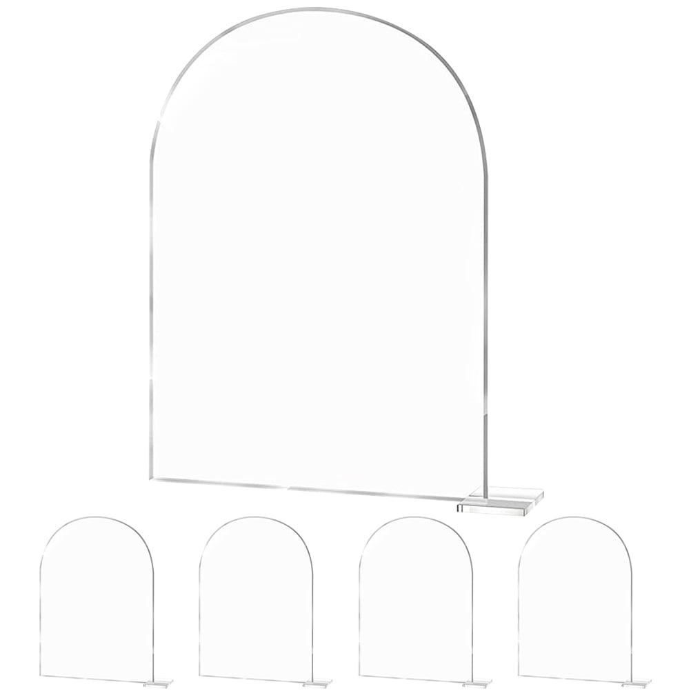 unbranded 5 Sets Booth Bookends Acrylic Transparent Arched Digital Seat ...