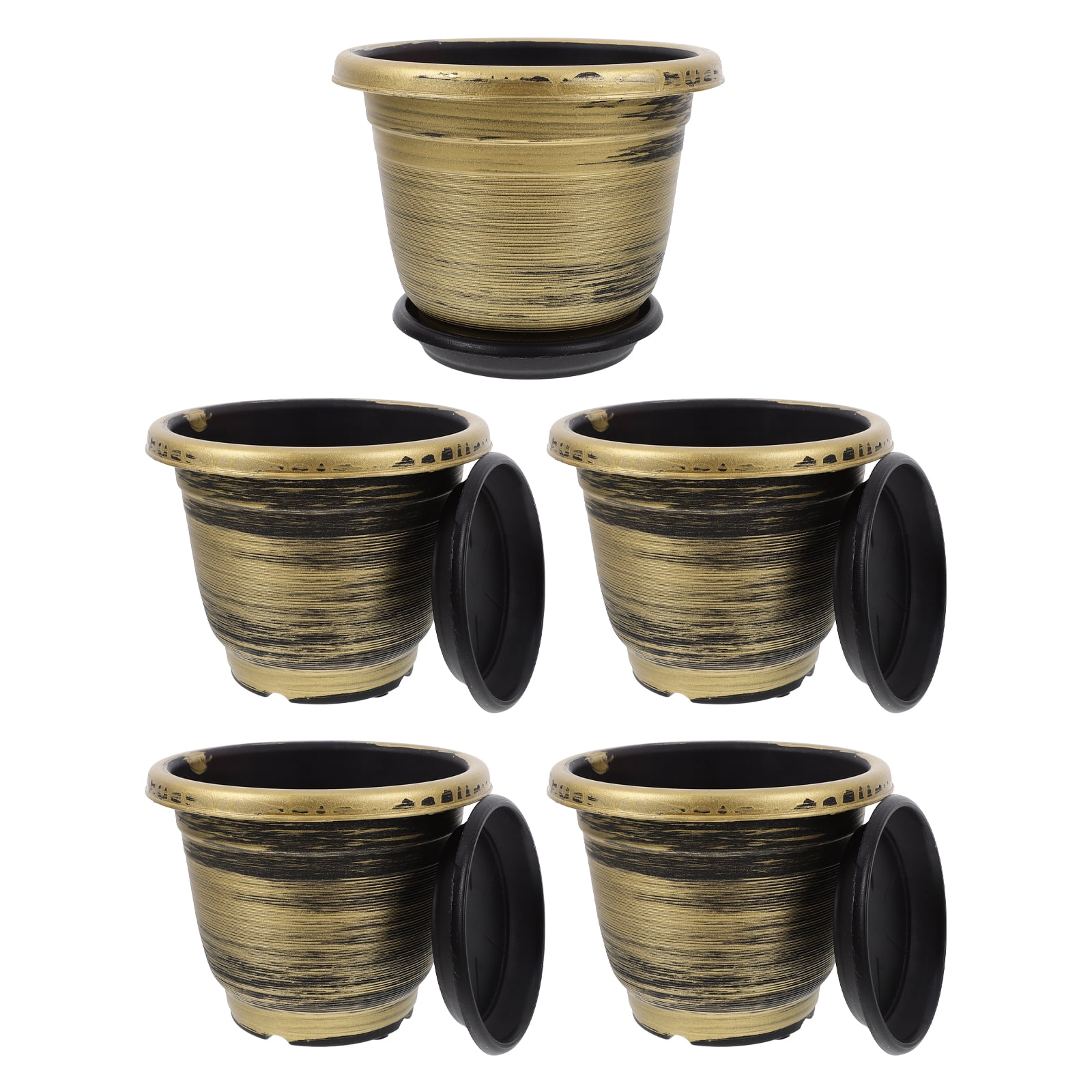 unbranded 5 Sets Decorative Pots Storage Containers Roman Green Plant ...