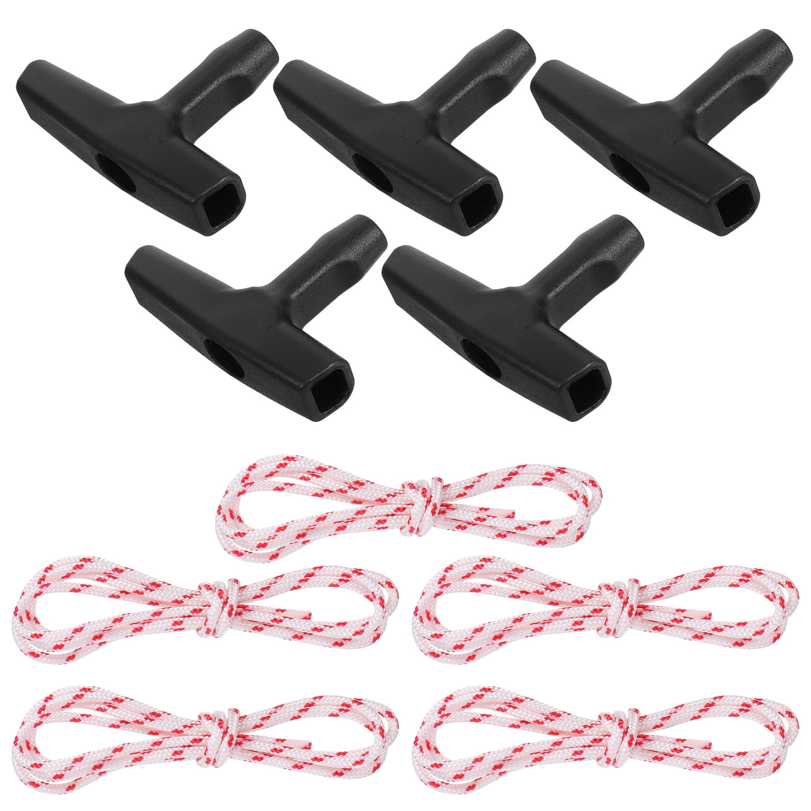 unbranded 5 Sets Lawn Mower Starter Rope Replacement Pull Cord Handle ...