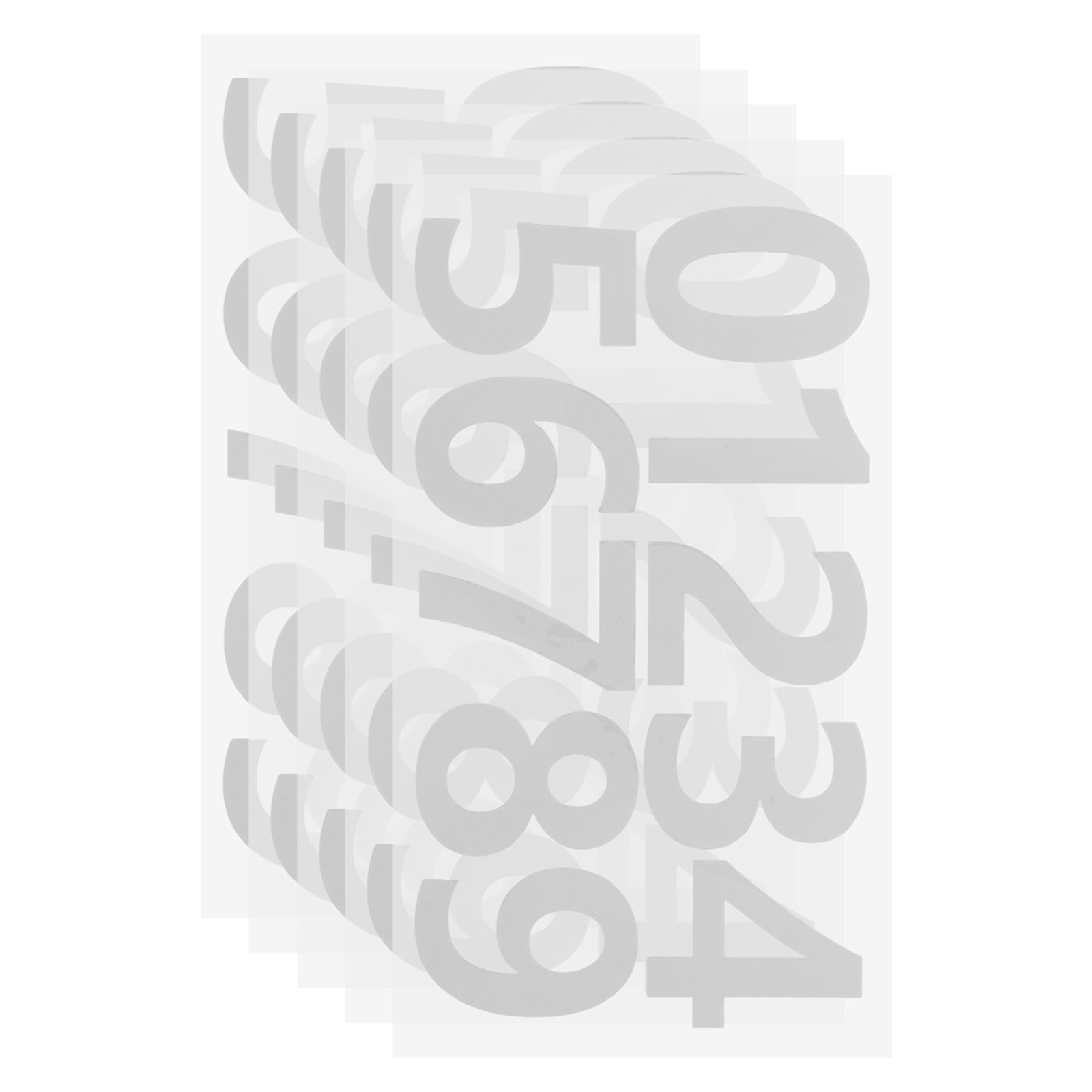 unbranded 5 Sheets Address Numbers for Mailbox Decals Bin Garbage Can ...