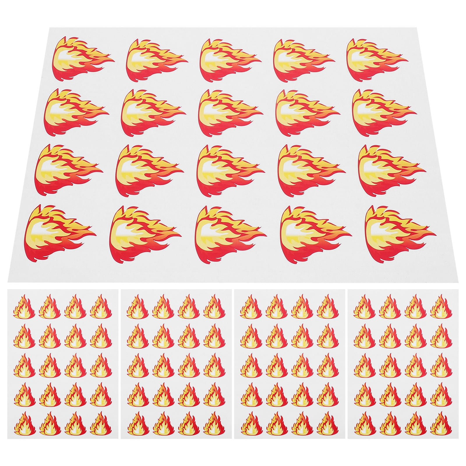 unbranded 5 Sheets Flame Shaped Stickers For Birthday Party Decorations ...