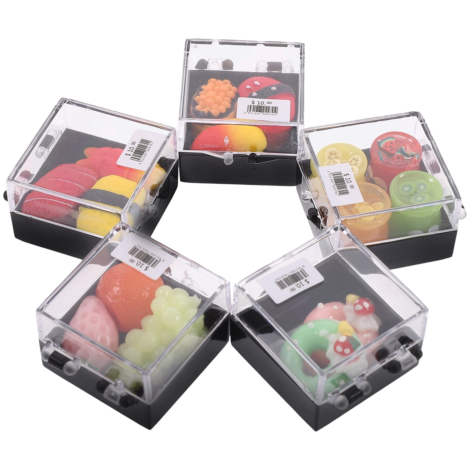 unbranded 5 boxes of Artificial Sushi Decor Fake Donut Simulated Fruit ...
