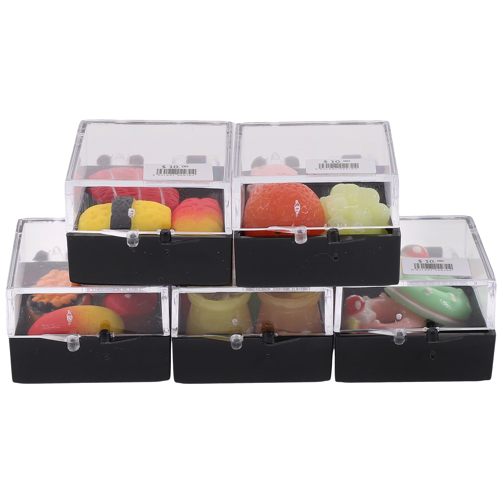 unbranded 5 boxes of Fake Sushi Model Simulation Fruit Donut Jam Model ...