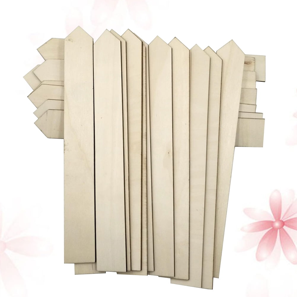 unbranded 50 PC Wooden Garden Labels Long Strip Plant Stakes Tags for ...