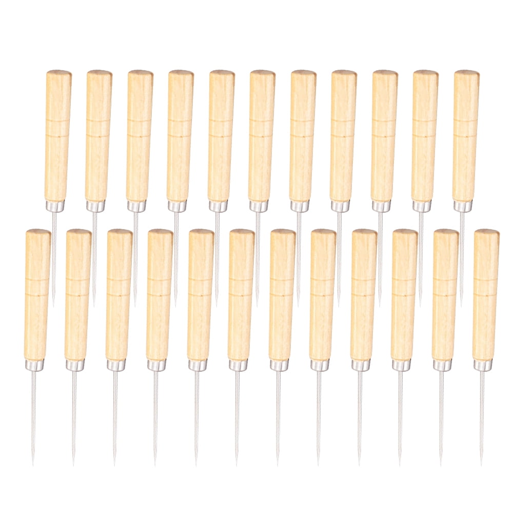 50pcs Wooden Handle Sewing Awl DIY Hand Tool DIY Sewing Tool Accessory ...