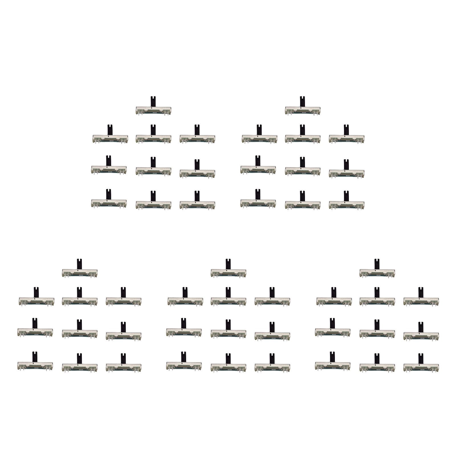 unbranded 50 Pcs B50K 45mm Sliding Potentiometer Board Module ...