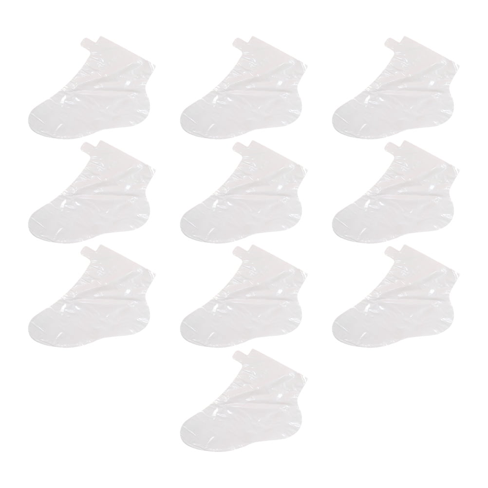 FESTFENDS Salon Use Plastic Foot Covers White 50Pack - Walmart.com