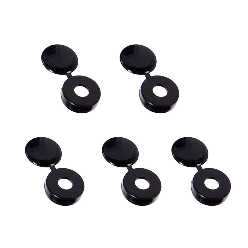 unbranded 50 Pcs Protection Cover Screw Screws Hinge Cap Covers Black ...
