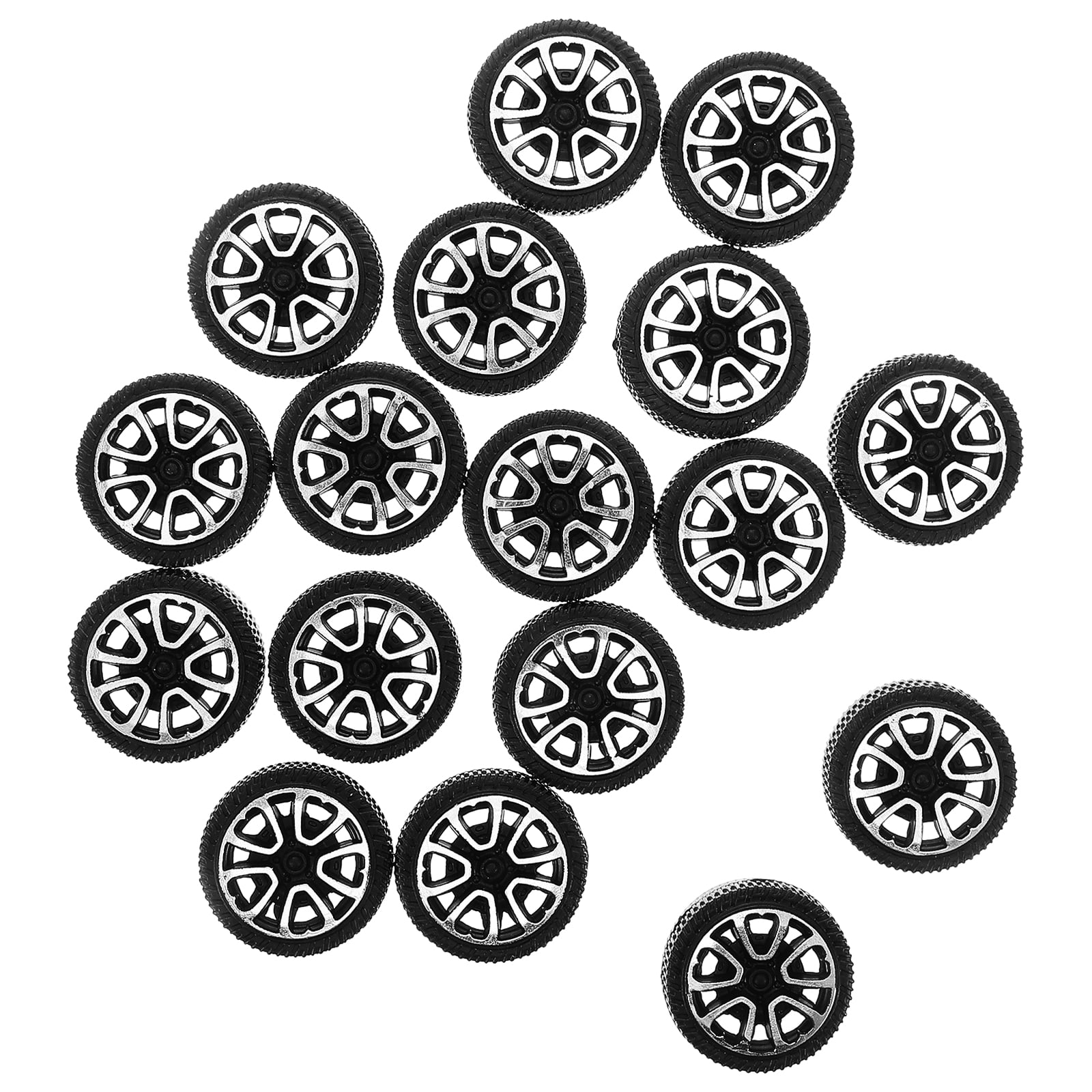 unbranded 50 Pcs Toy Car Accessories Wheel 1/64 Vehicle Model Tire ...