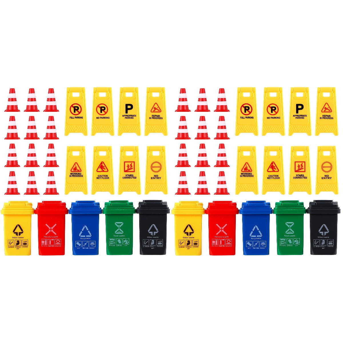 unbranded 50 Pcs Traffic Signs Street Road Signs Toys Traffic Cones ...