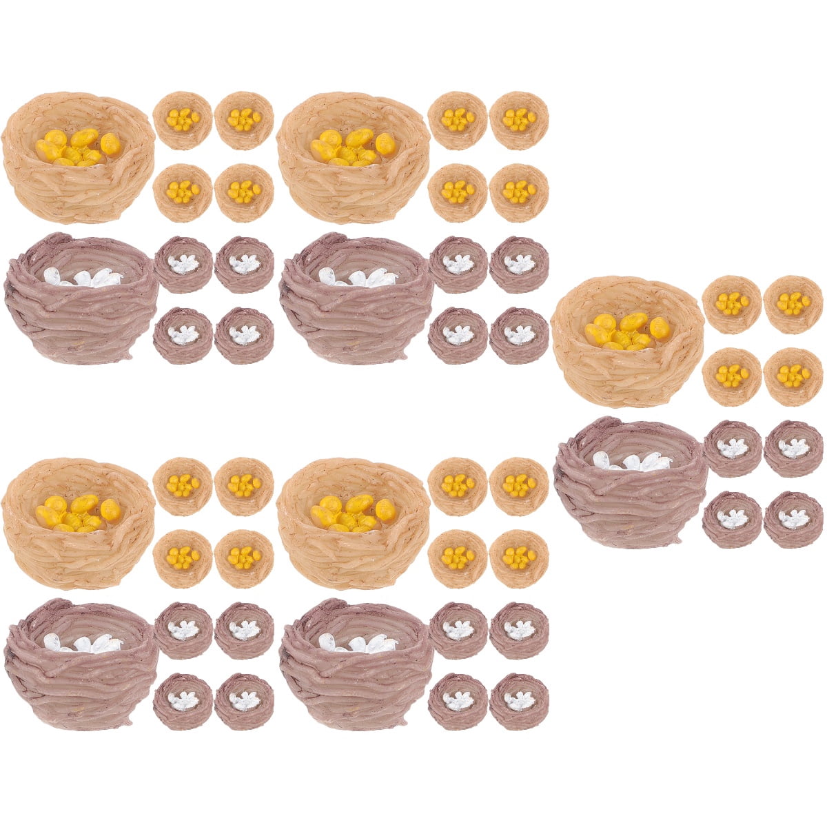unbranded 50 pcs Nest Ornament Mini Garden Layout Prop Vivid Bird Nest ...
