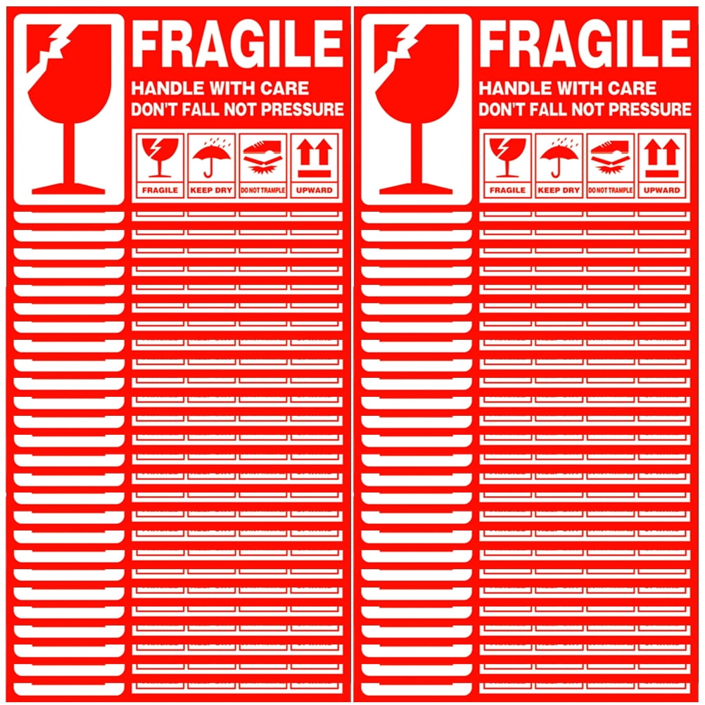 Yardwe Adhesive Warning Stickers Warning Labels Red Paper 500Set ...