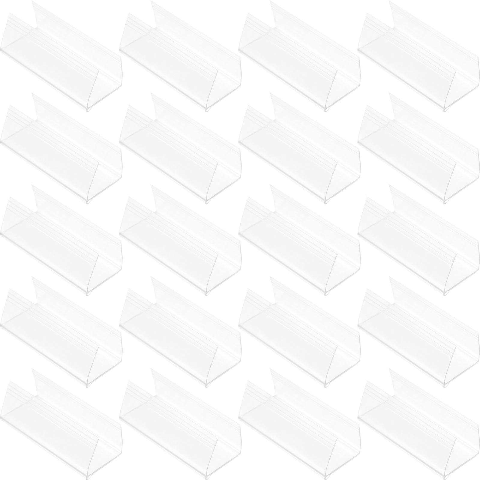 unbranded 50pcs Clear Plastic Label Holders For Wire Shelf Clip On ...