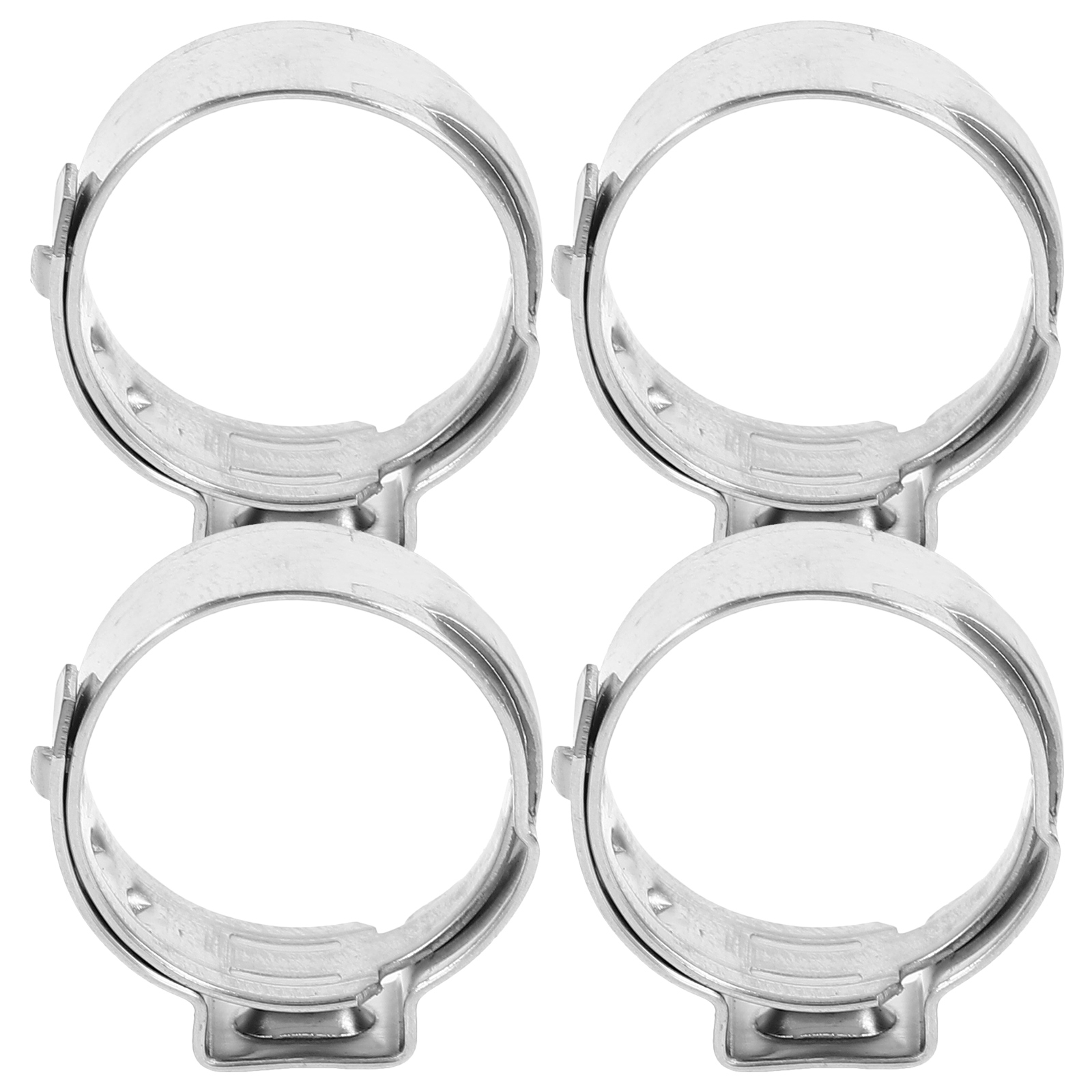unbranded 50pcs Crimp Rings Stainless Steel Clamps Hose Clamps Tube ...