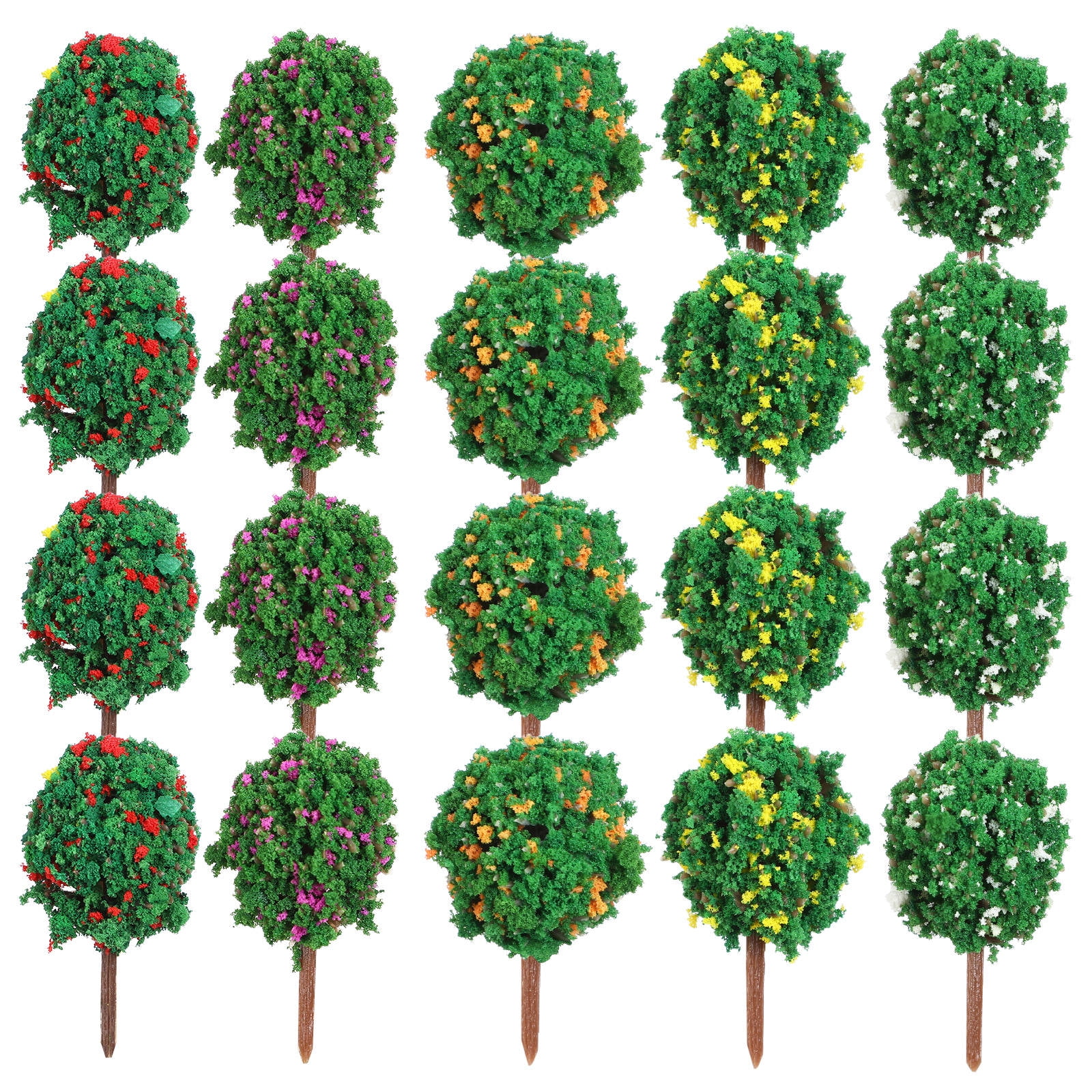 unbranded 50pcs Miniature Trees Modeling Building Plastic Trees Tiny Artificial Plants ...