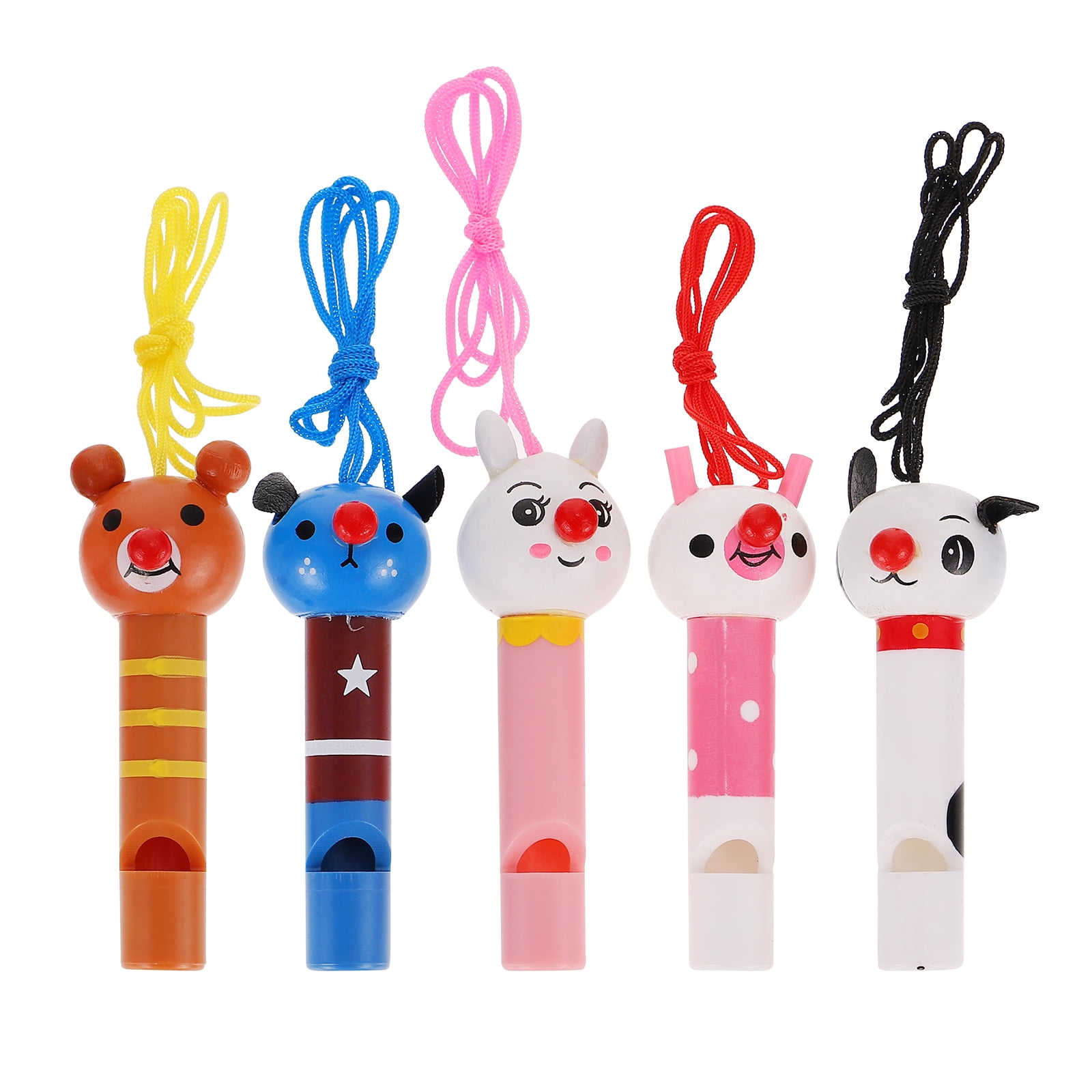 unbranded 5Pcs Wooden Whistle Toy Kids Animal Shaped Whistles Musical ...