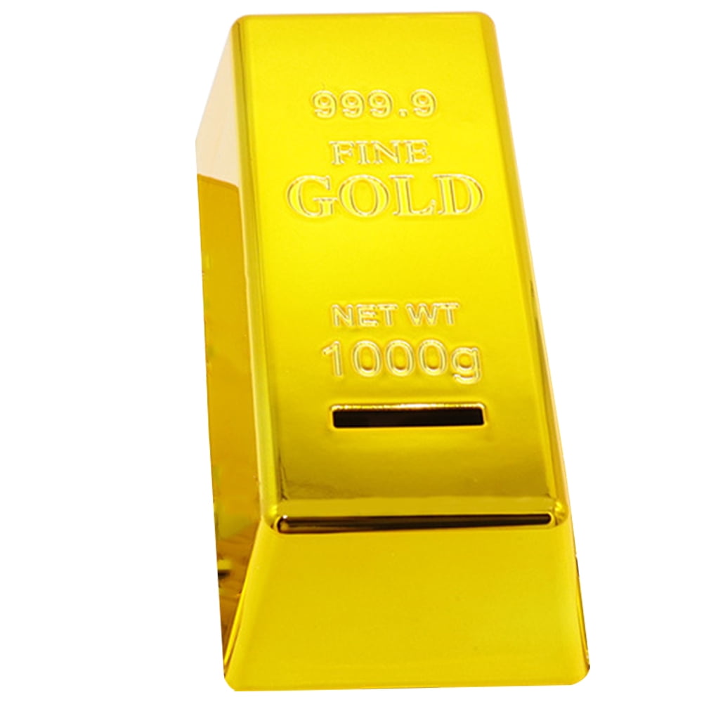 unbranded 5pcs Gold Bar Piggy Bank Simulated Gold Bar Money Box Gold ...