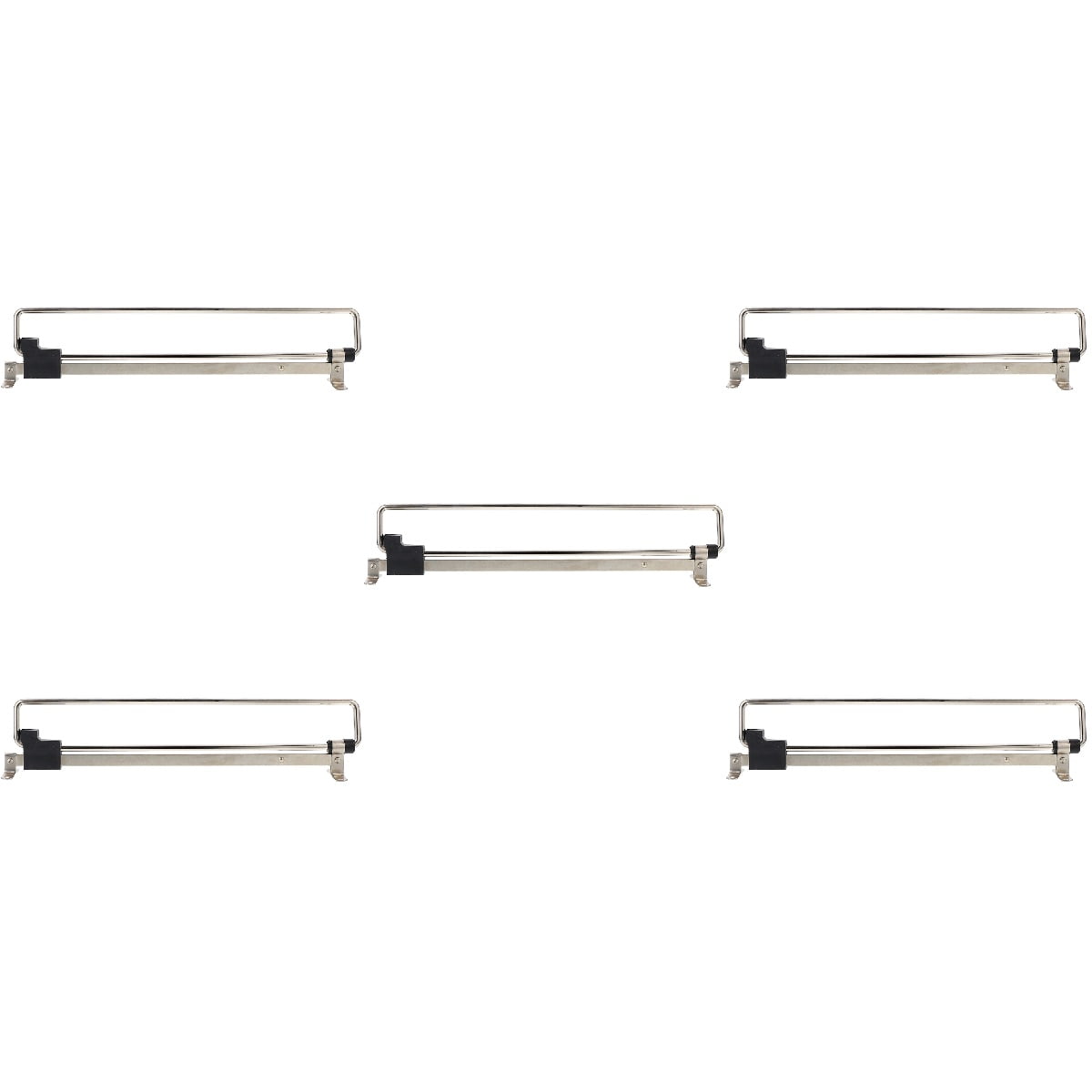 unbranded 5pcs Retractable Closet Out Rod, Wardrobe Clothes Hanger Rail ...