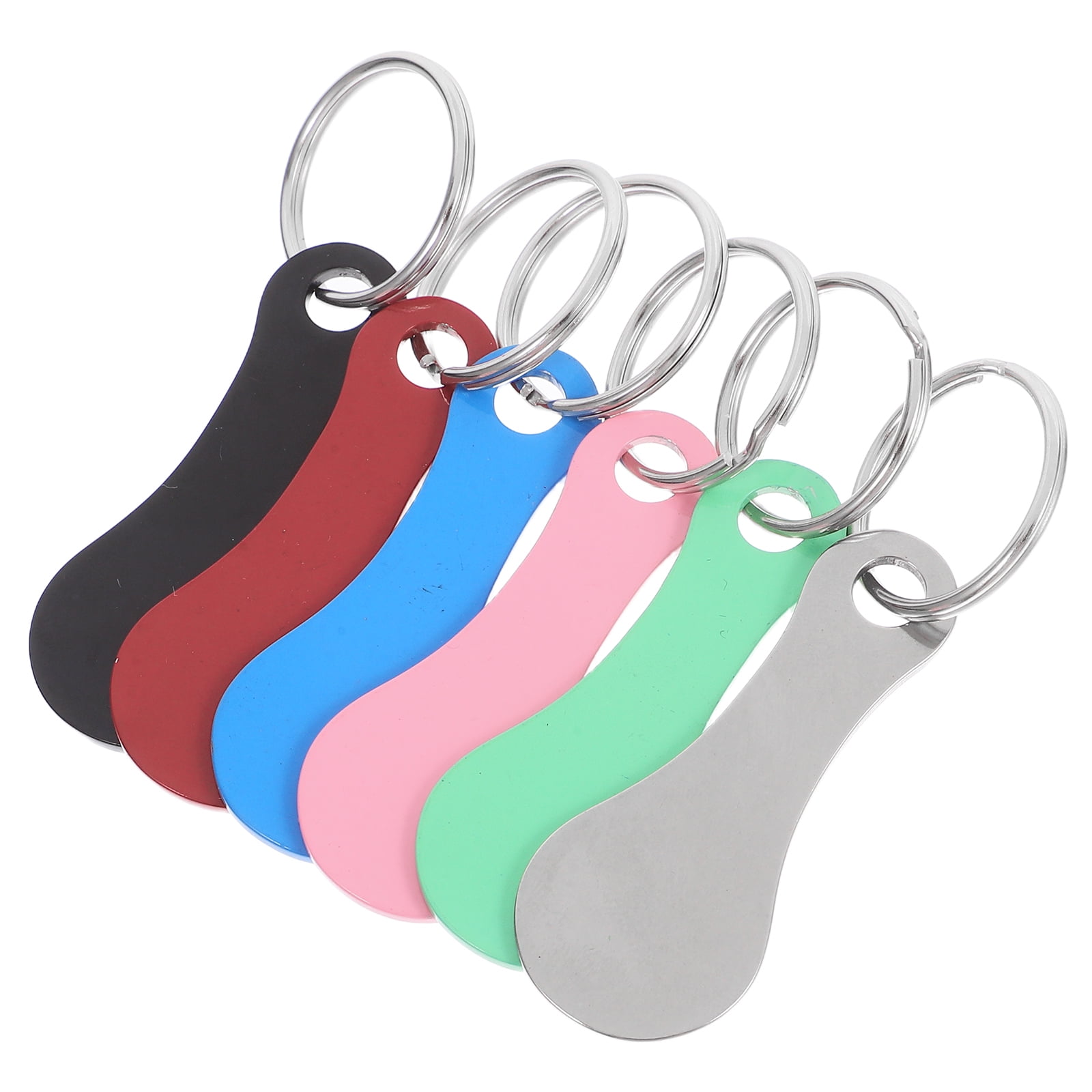 6PCS Shopping Trolley Tokens Portable Keychain Made of Stainless Steel ...
