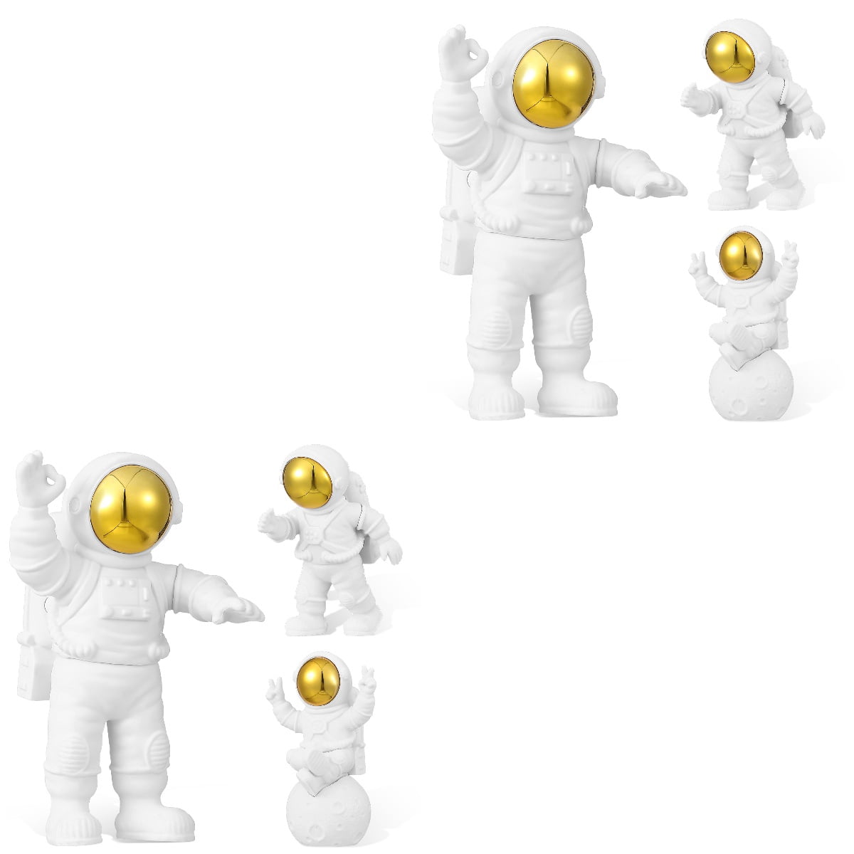 unbranded 6 Pcs Astronaut Figures Spacemen Statues Space Themed ...