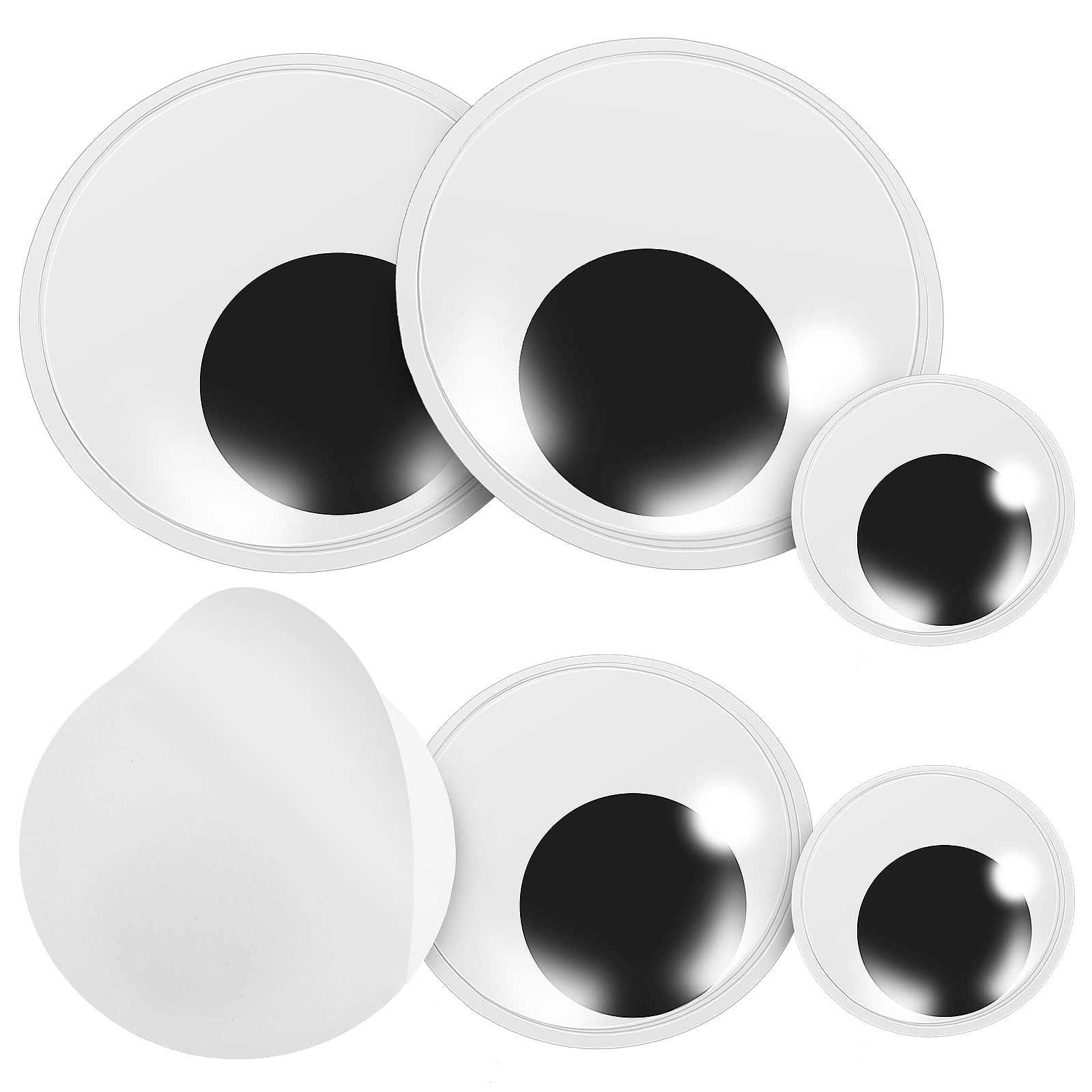 6 Pcs Self Adhesive Googly Eyes Craft Supplies for Doll Making in ...