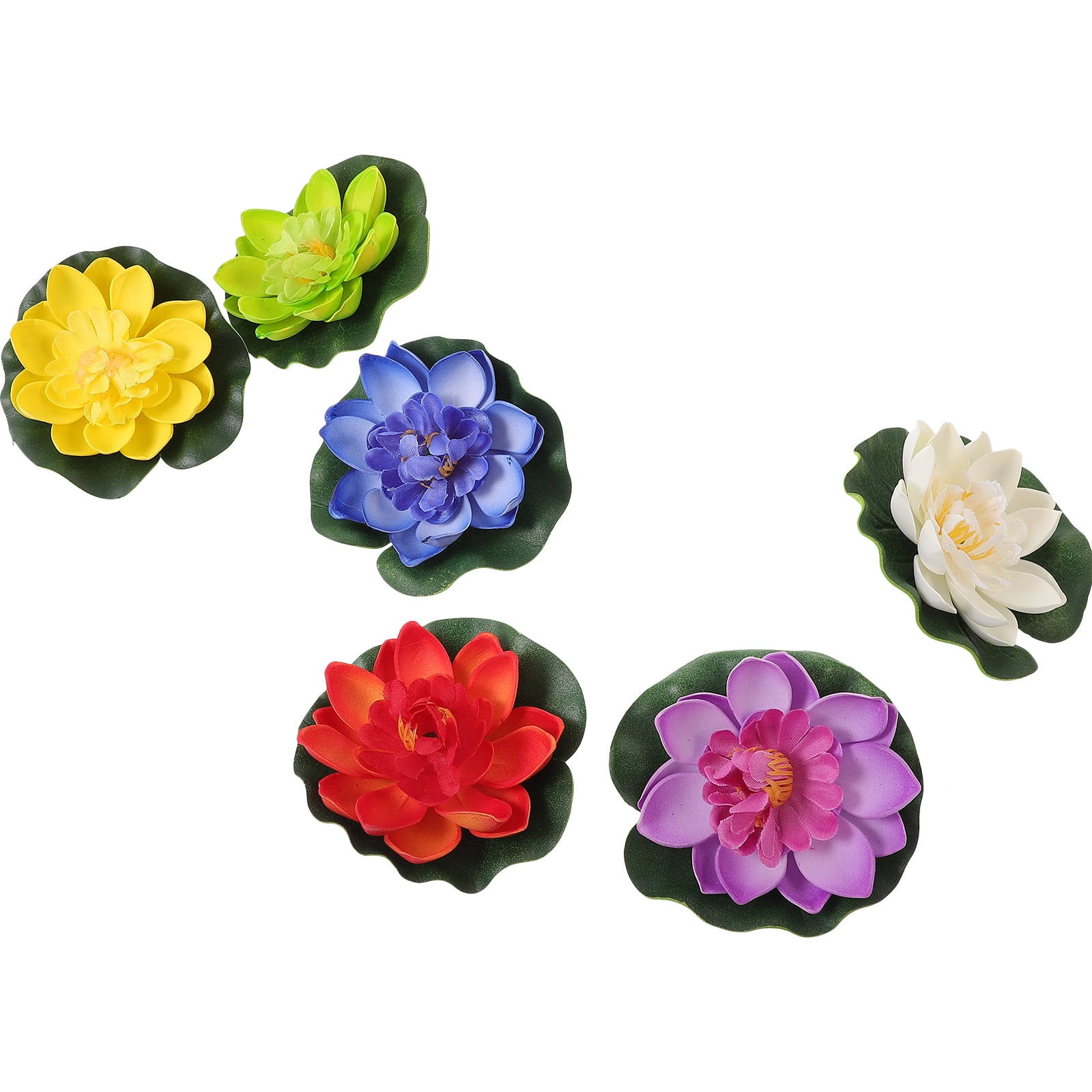 unbranded 6 Pcs Pantry Organiser Artificial Lotus Pond Decor 10x10cm ...