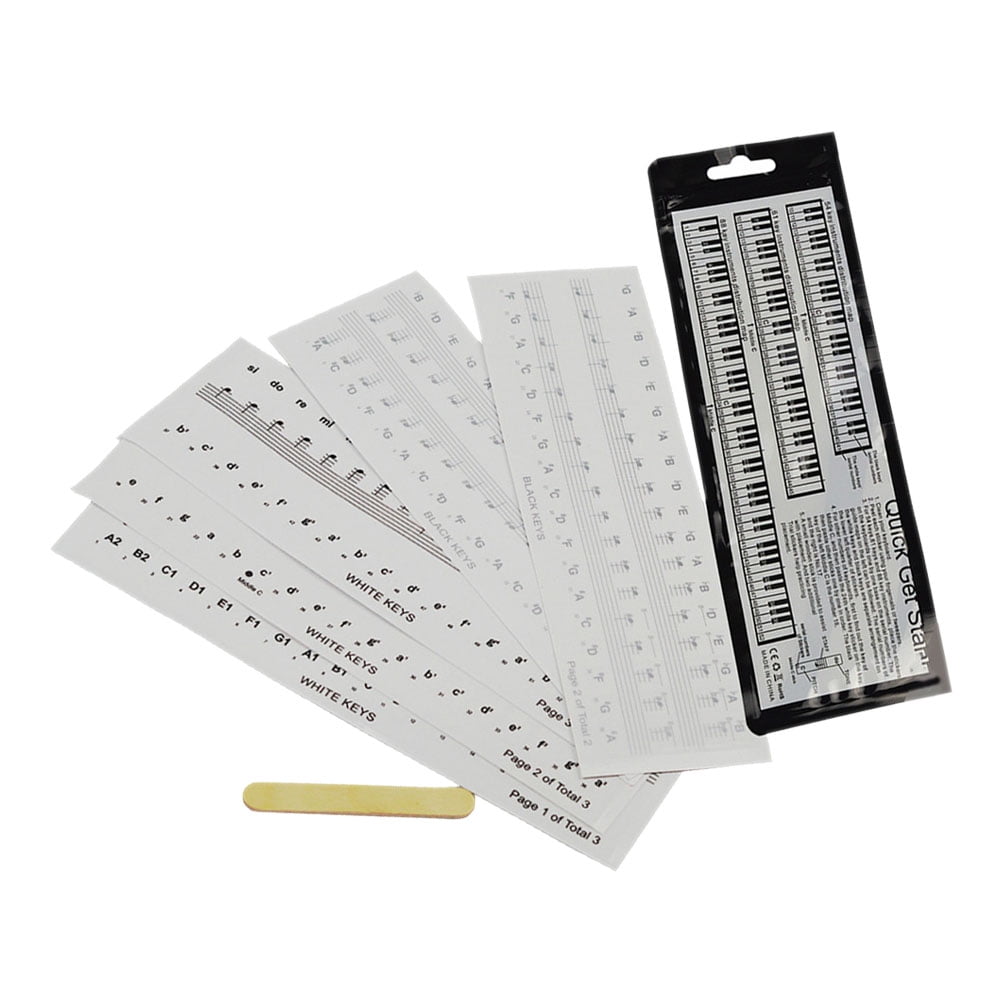 unbranded 6 Pcs Piano Learning Stickers Keyboard Keys Identification ...