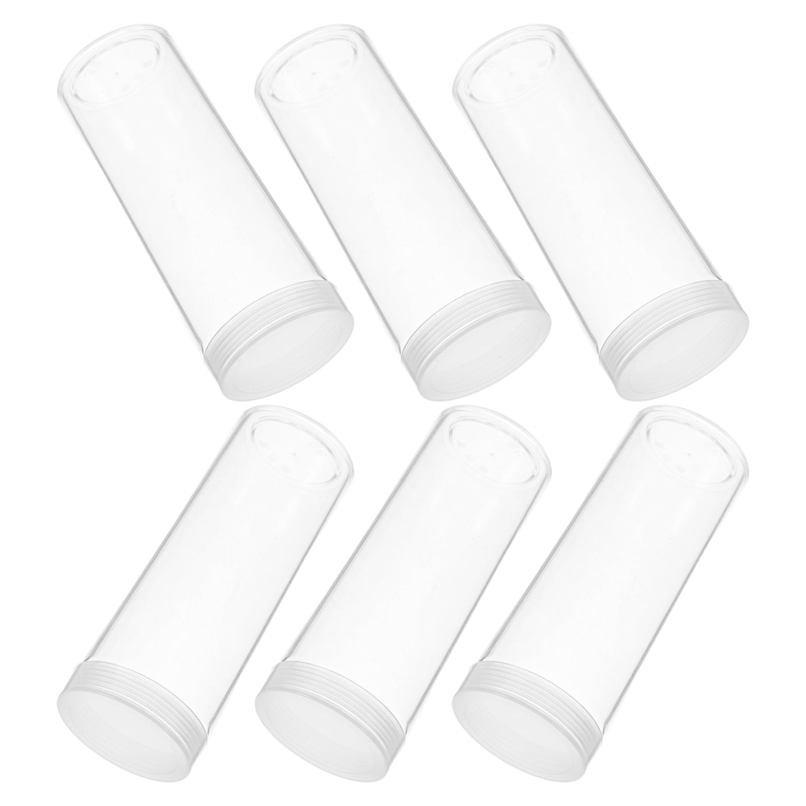 LITINKIMI Round Clear Plastic Storage Tubes 6Pcs 4.0x4.0x1.6In ...
