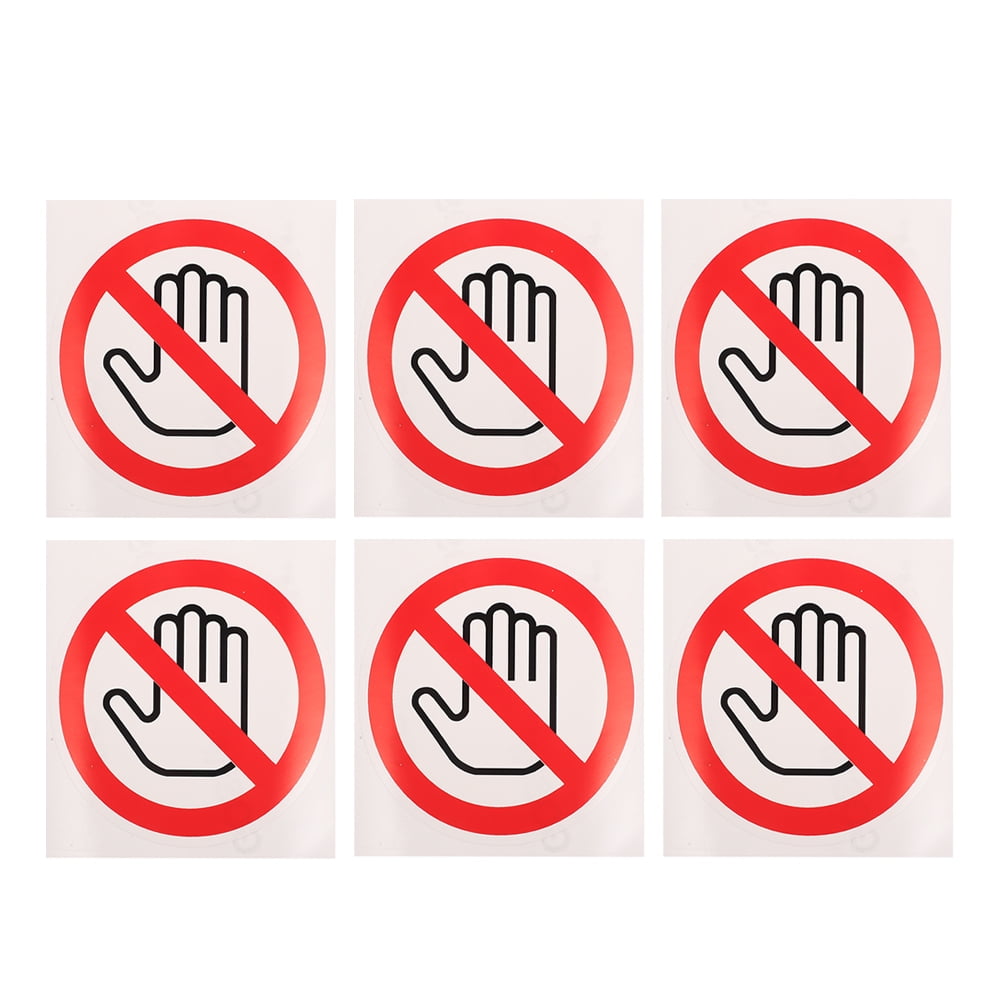 unbranded 6 Pcs Safety Warning Sign Decals Device Do Not Touch Stickers ...