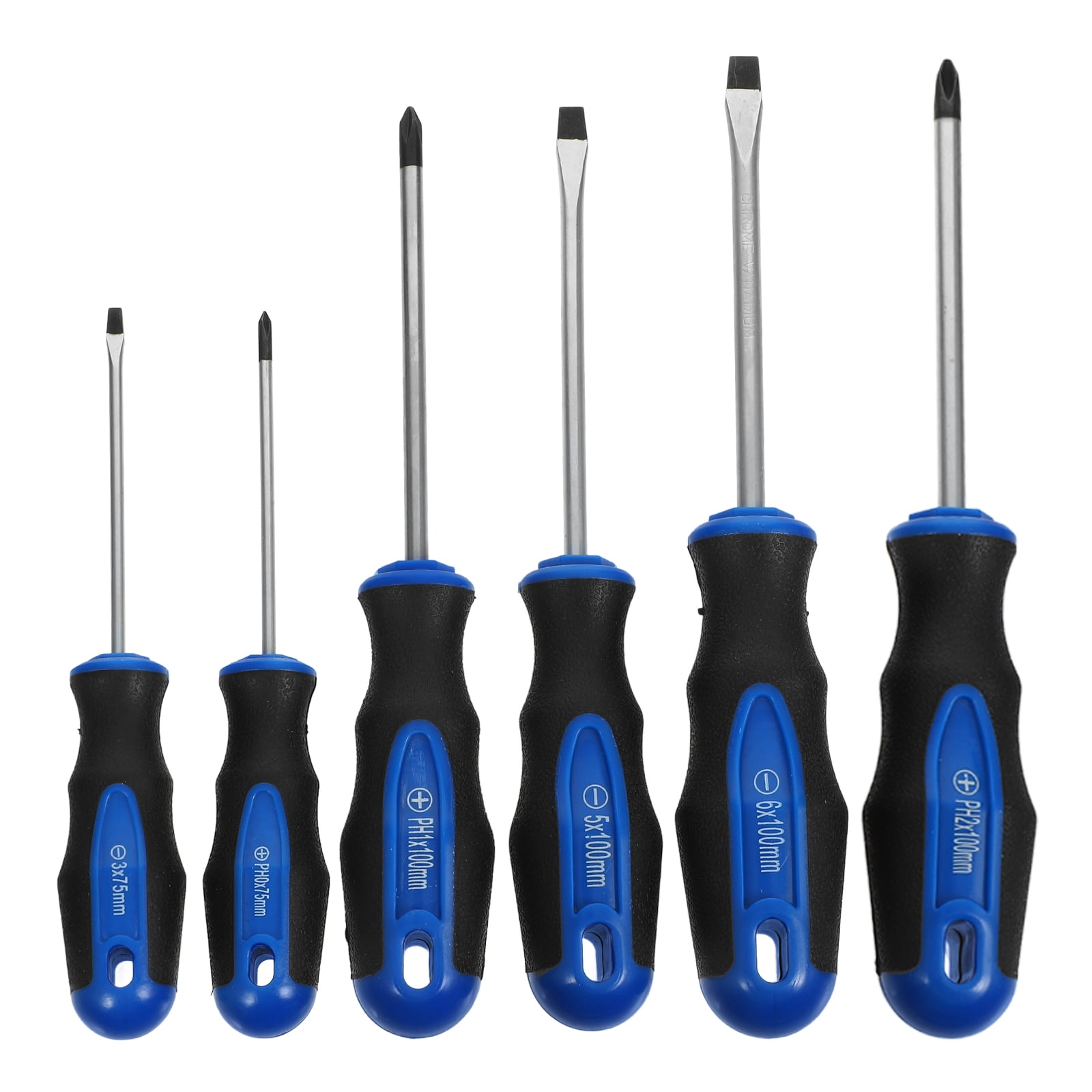 unbranded 6 Pcs Screwdriver Set Magnetic Screws Ratchet Flat Head Blue ...