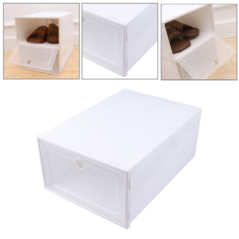 unbranded 6 Pcs Shoe Box Shoebox Cover Storage Case Shoes Shelves White ...