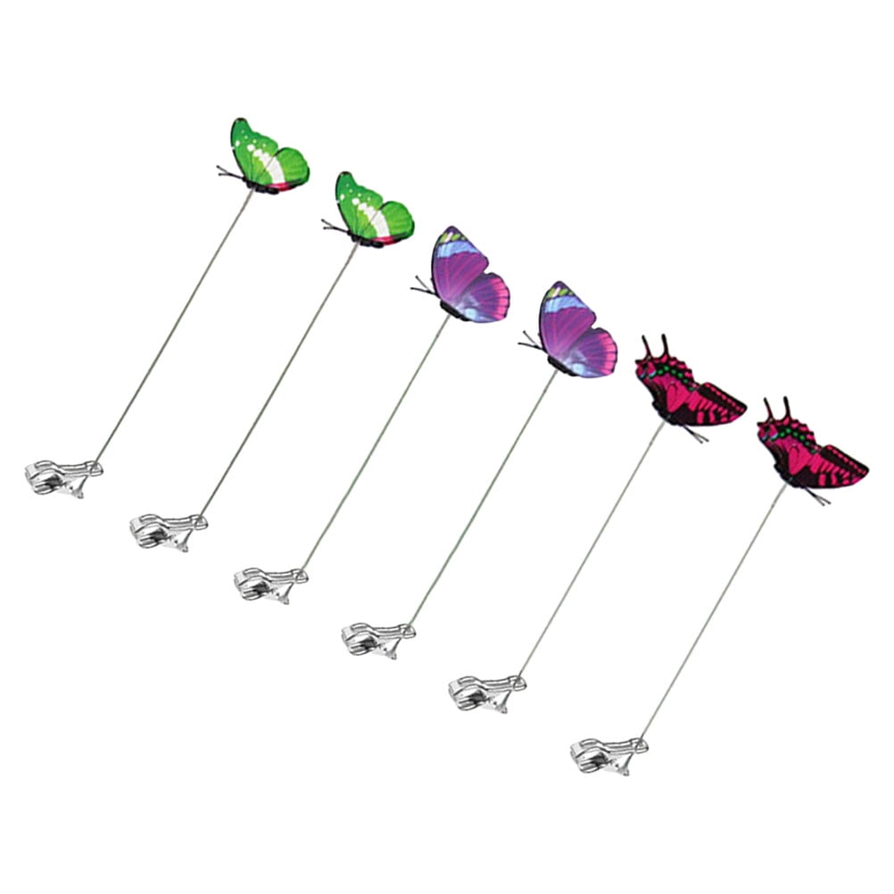 unbranded 6 Pcs Simulated Butterfly Clip Kits with Live Caterpillars ...