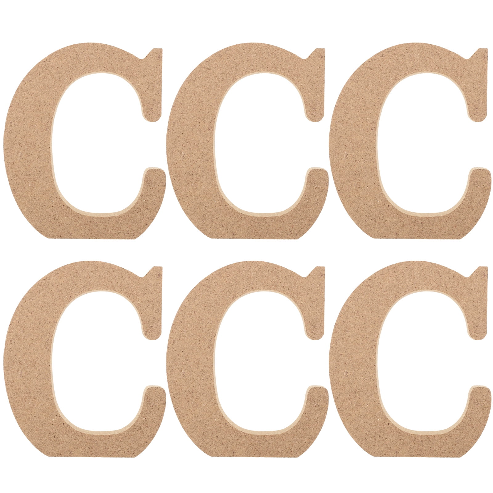 unbranded 6 Pcs Unfinished Wooden Letter Letters Cutouts Cardboard ...